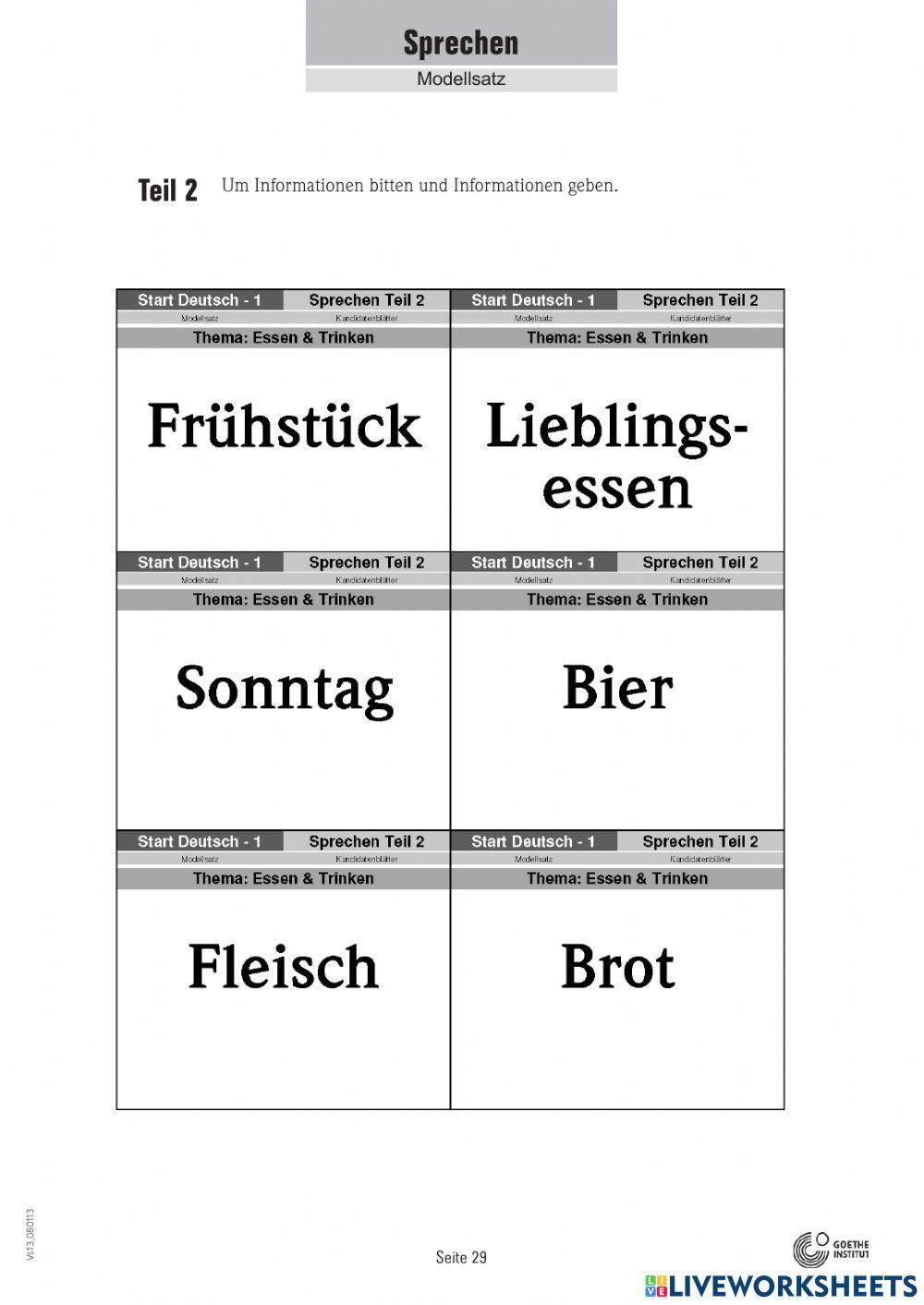 Sprechen a1 4169438 | Tushardeep Singh | Live Worksheets