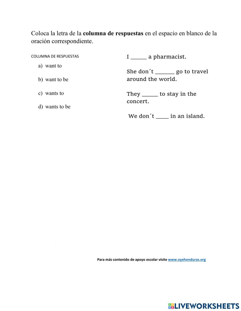 1458194 Simple Present Tense Verb Want Ejercicios OYE 1458194-simple-present-tense-verb-want-ejercicios-oye