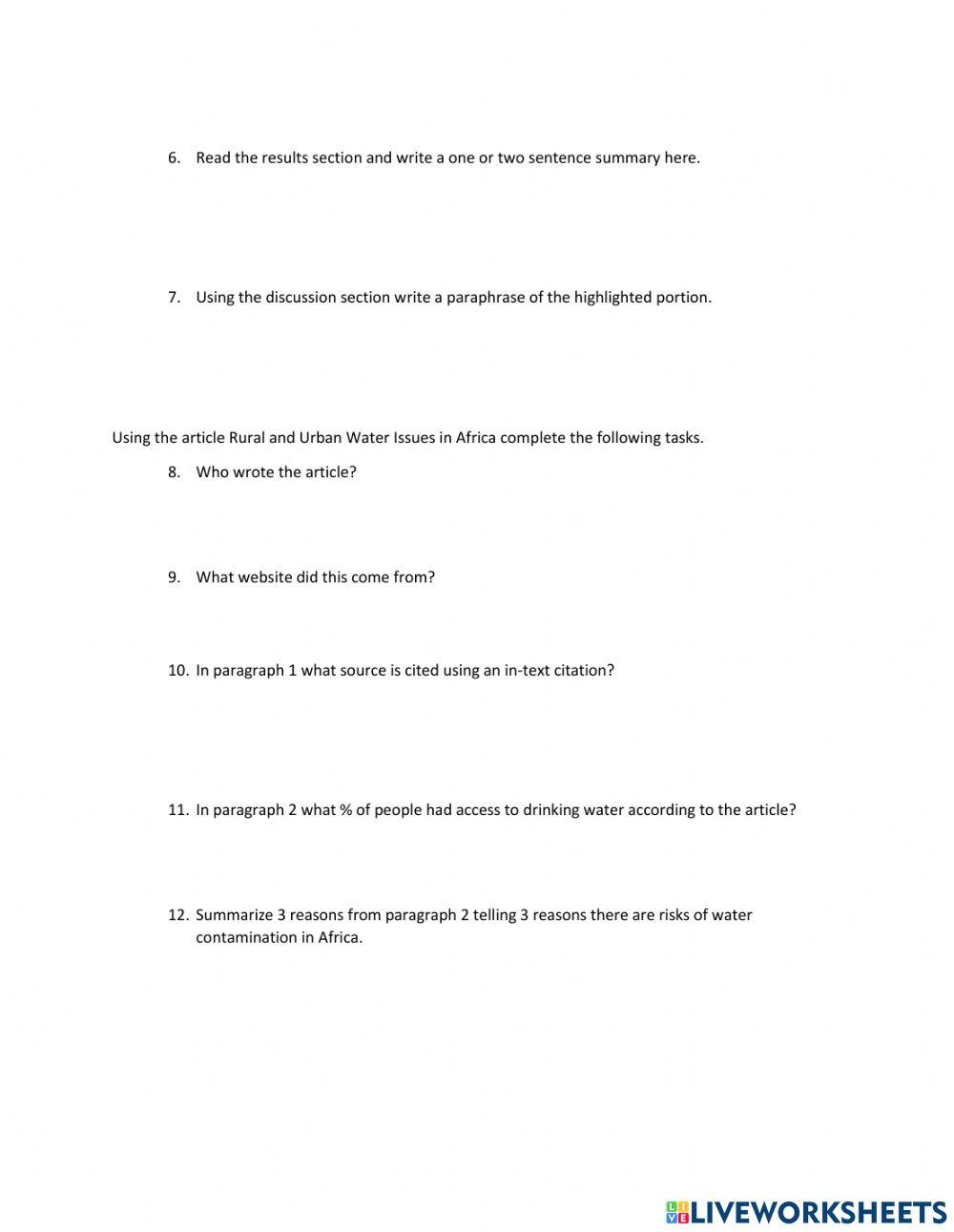 Reference and C… | Free Interactive Worksheets | 1458772