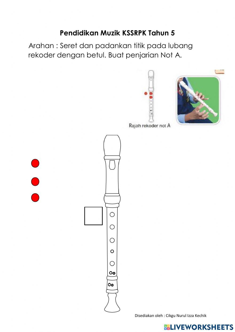 Penjarian Rekoder online worksheet | Live Worksheets