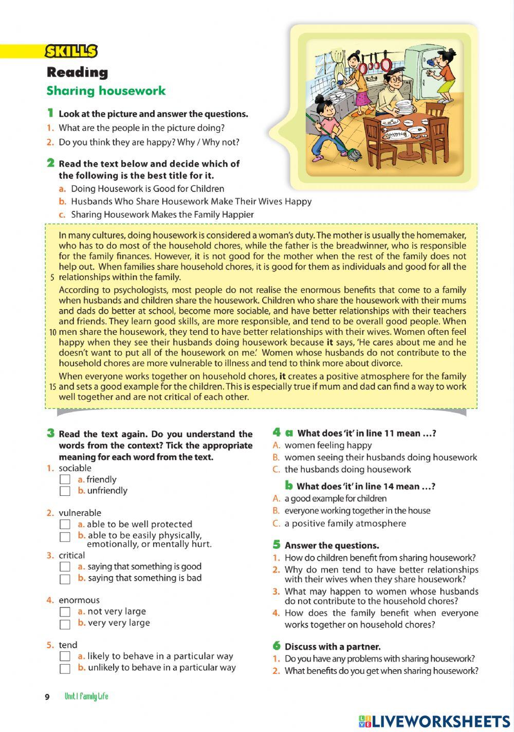 Unit 1: home life -reading 2936 | Lâm Mỹ Hằng | Live