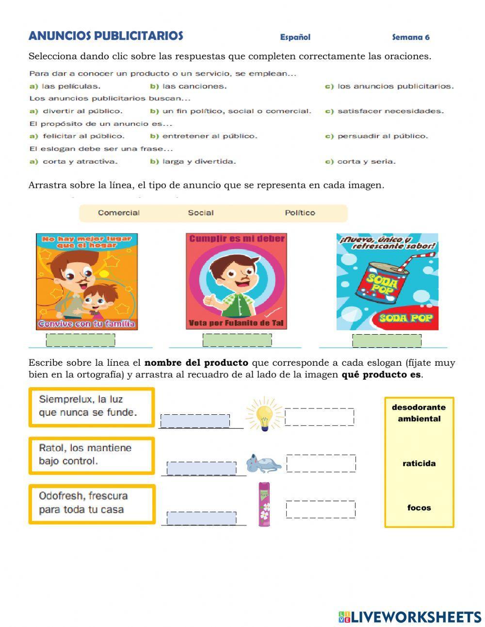 Español | Free Interactive Worksheets | 1459406