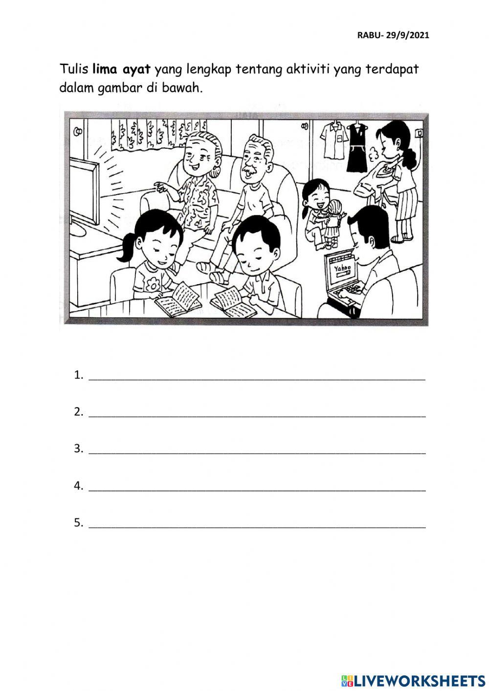 Bina Ayat interactive activity for Peralihan | Live Worksheets