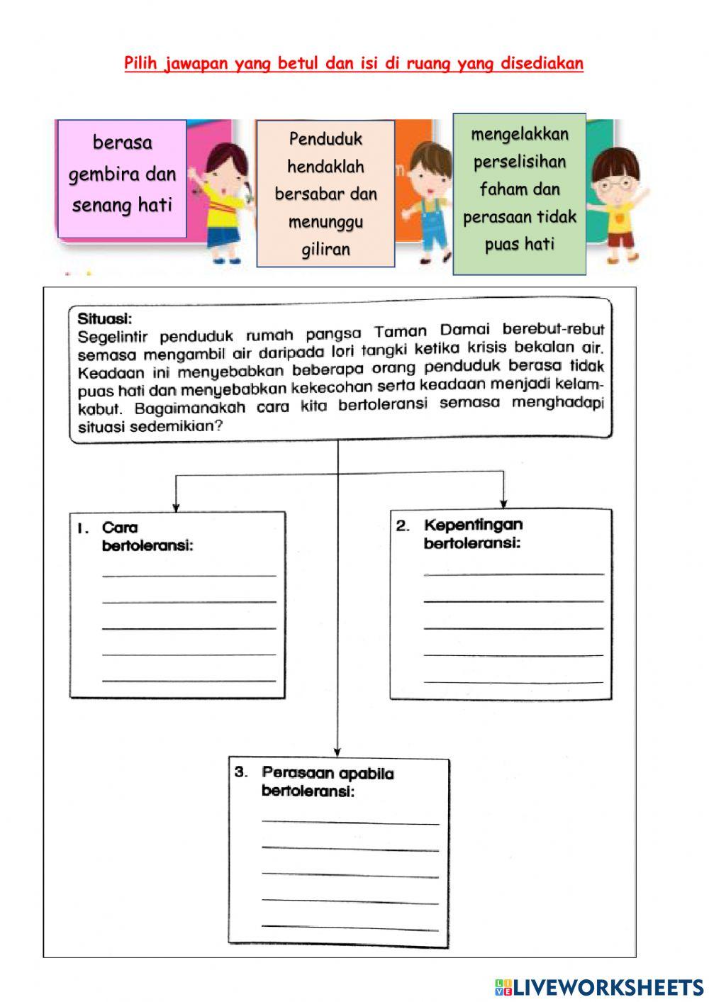 Toleransi | Free Interactive Worksheets | 1460266