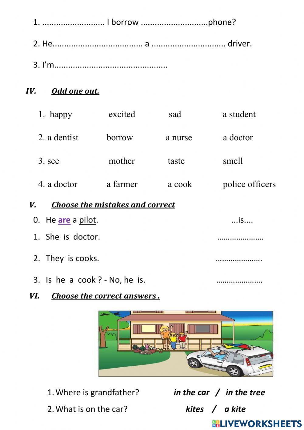 Jobs online exercise for Grade 2 | Live Worksheets