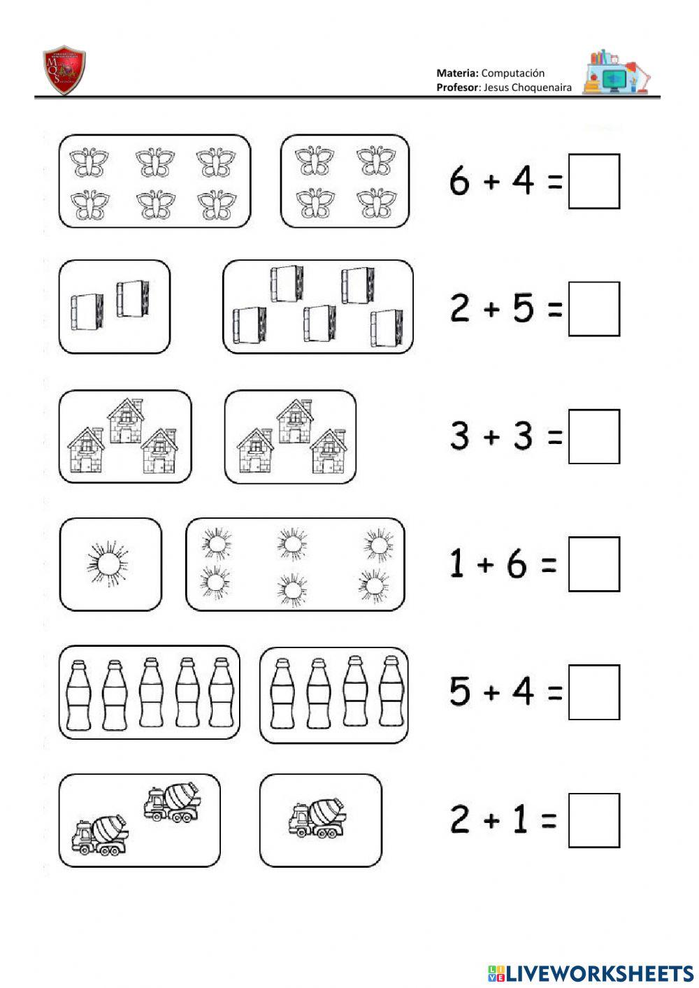 44 suma I worksheet | Live Worksheets