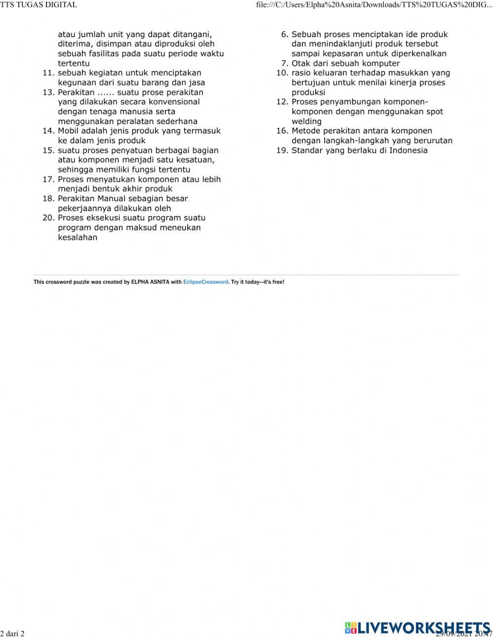 Tts kls xii multimedia worksheet | Live Worksheets