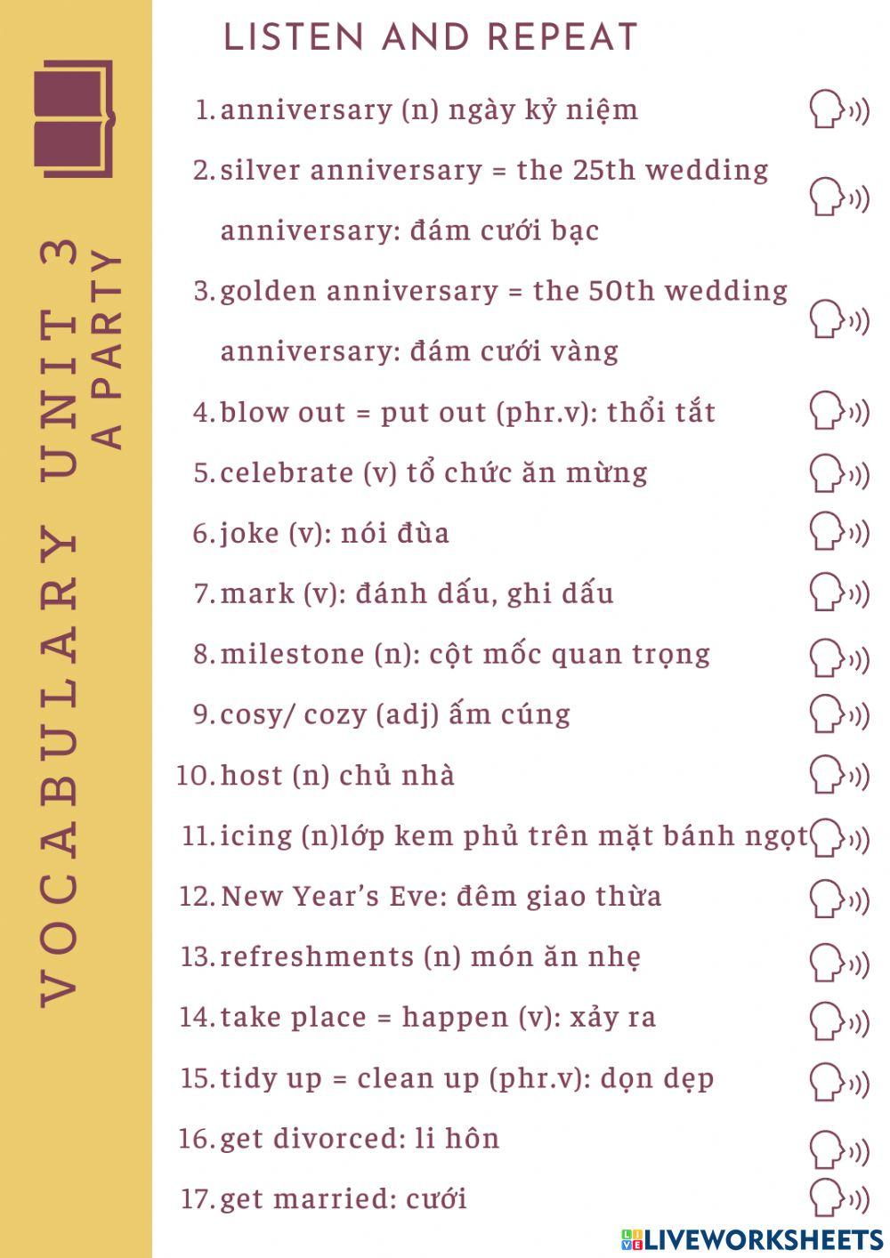 Reading - Unit 3 - E11 worksheet | Live Worksheets