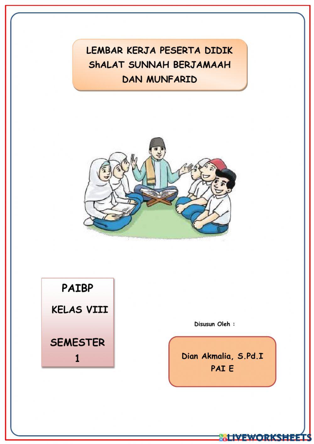 Shalat sunnah berjamaah dan munfarid interactive worksheet | Live ...