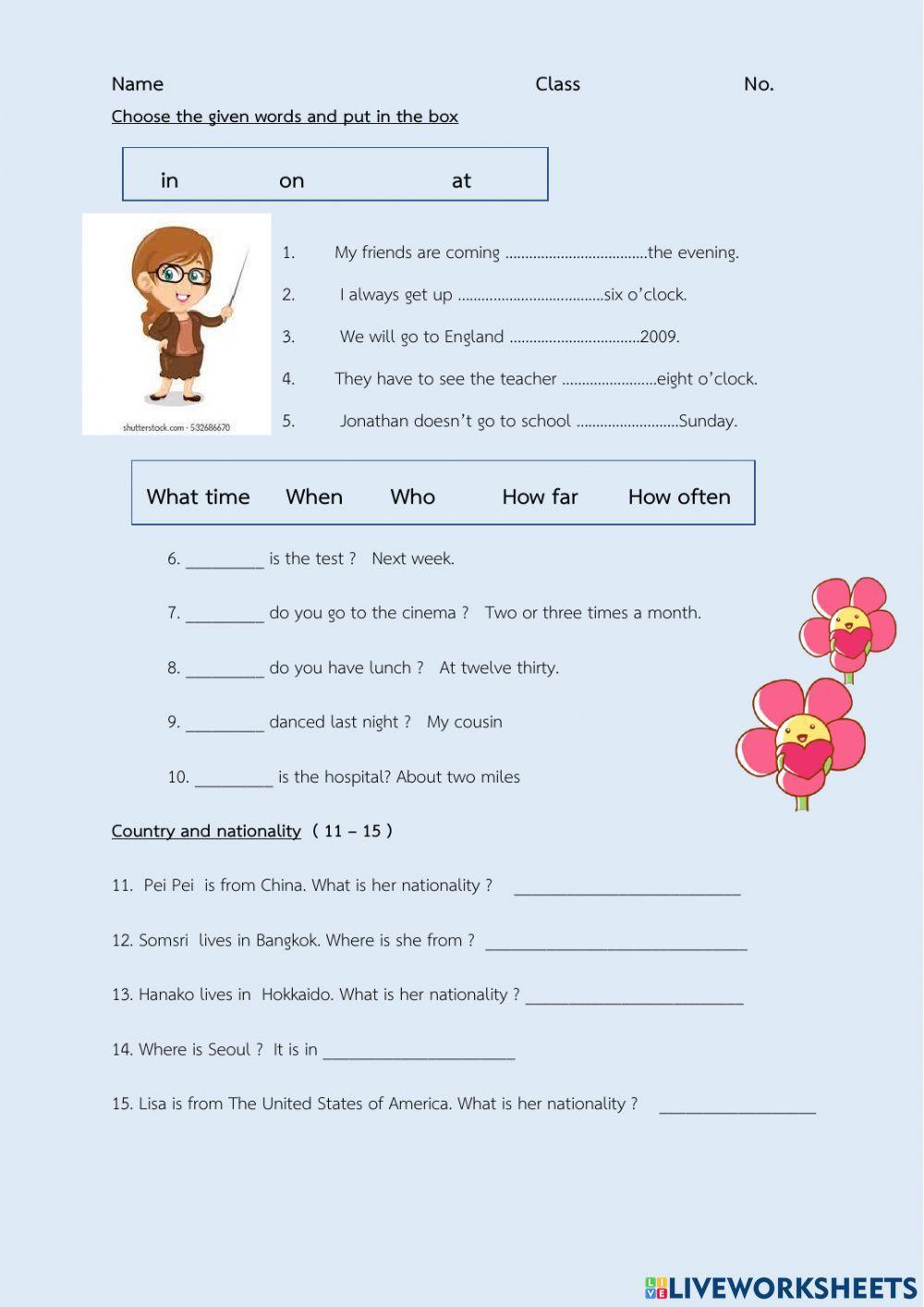 Final Exam | Free Interactive Worksheets | 1463726