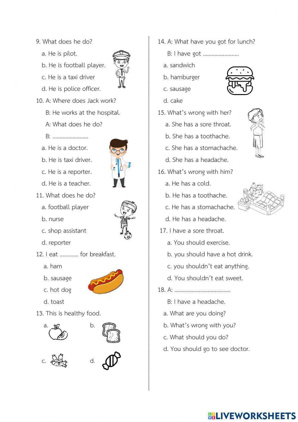 English for communication 5 worksheet | Live Worksheets