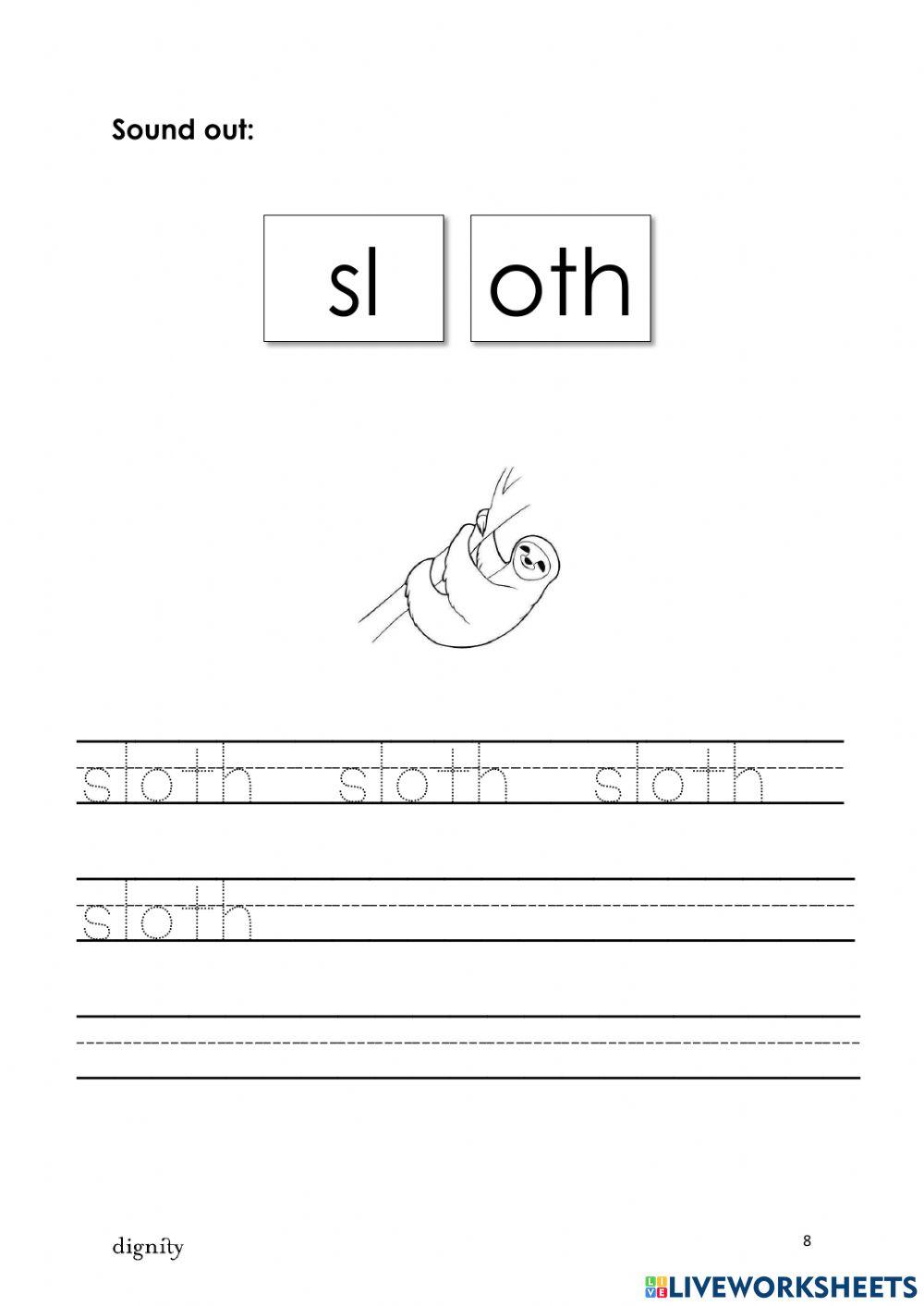 Th worksheet worksheet | Live Worksheets