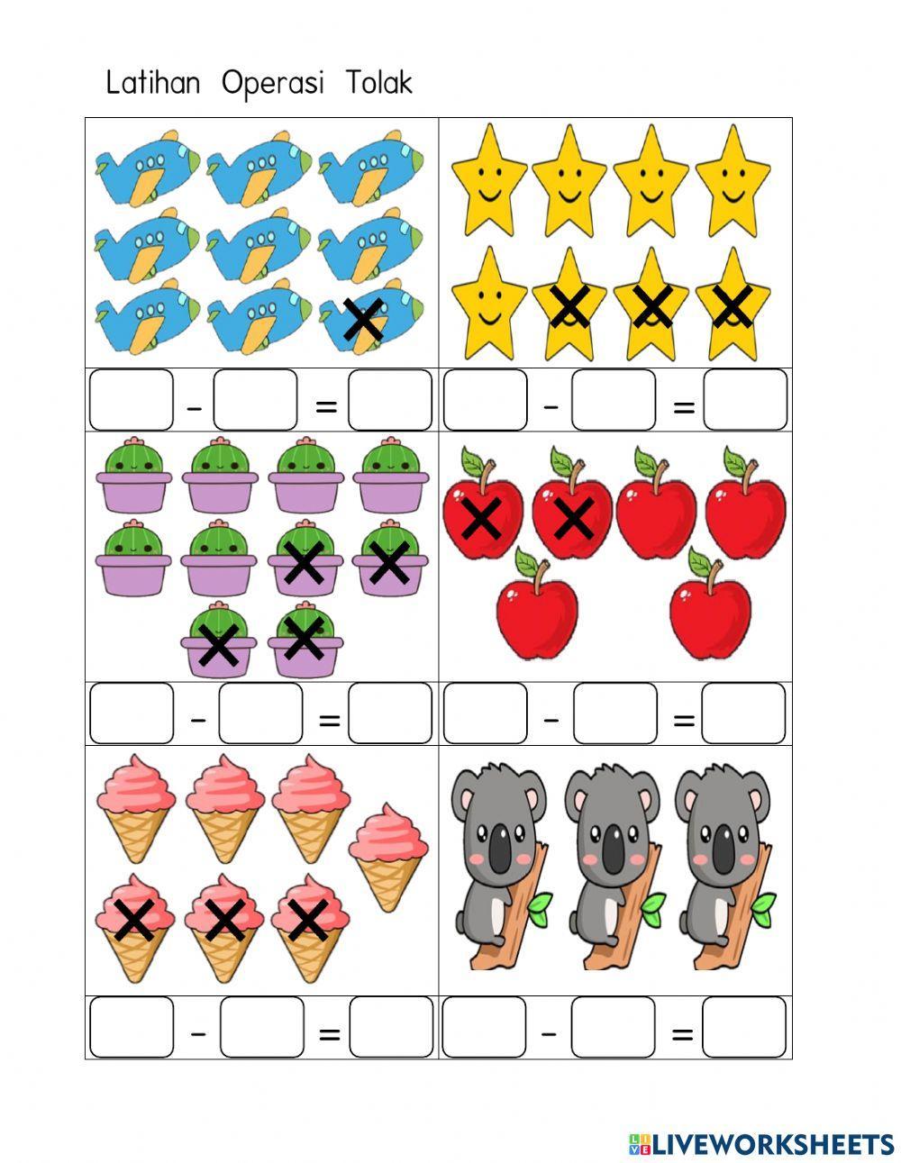 Operasi Tolak online exercise for Pemulihan | Live Worksheets