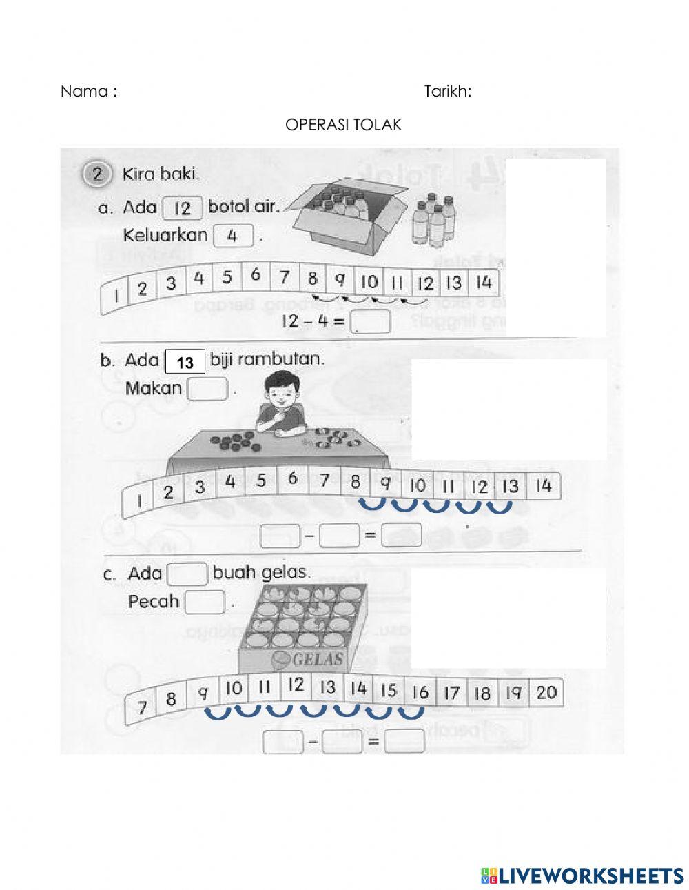 Perbendaharaan Kata Tolak worksheet | Live Worksheets