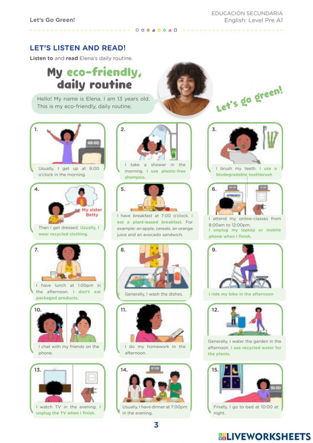 Let's go green online exercise | Live Worksheets