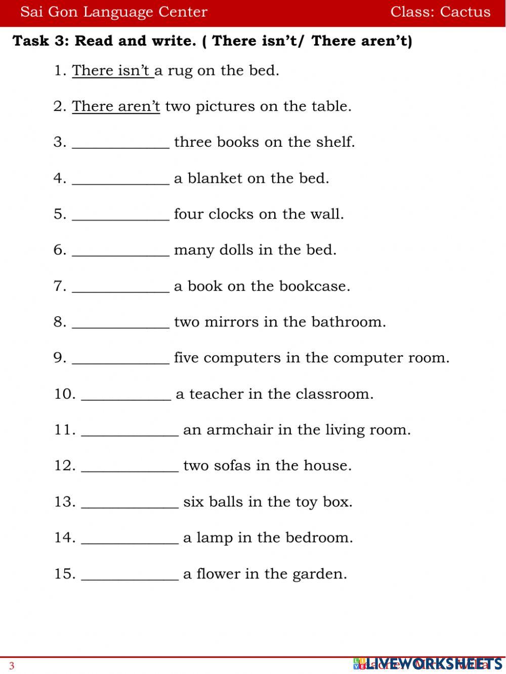 Tidy up interactive activity | Live Worksheets