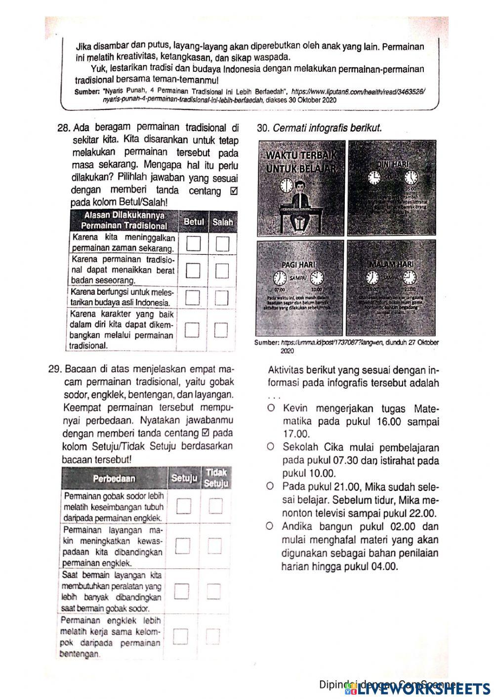 Latihan akm3 worksheet | Live Worksheets