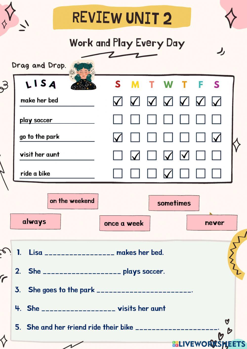 Work and Play Every Day worksheet | Live Worksheets