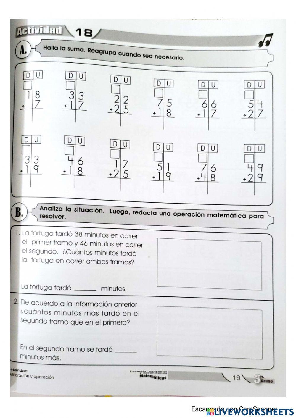 Halla la suma 1347978 | Amarilys | Live Worksheets