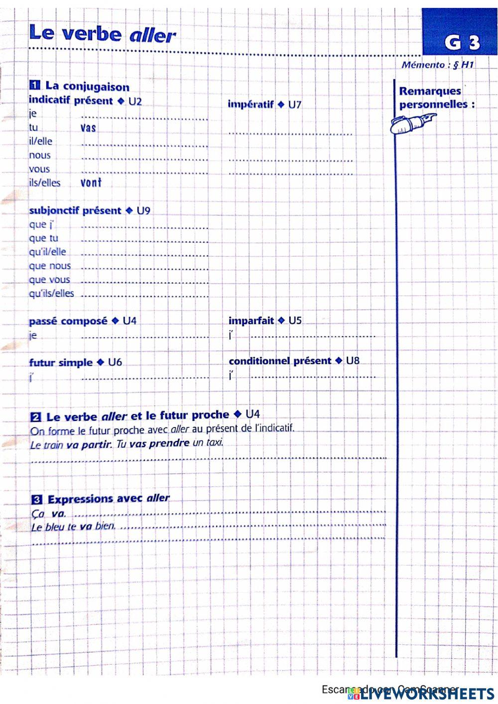 Verbe Aller 1380145 | M4yaAg | Live Worksheets