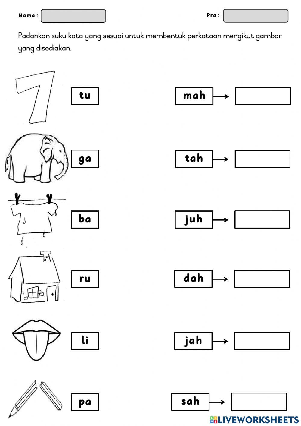 Gabung bunyi akhiran -h- 4227811 | Arina_Mustapha | Live