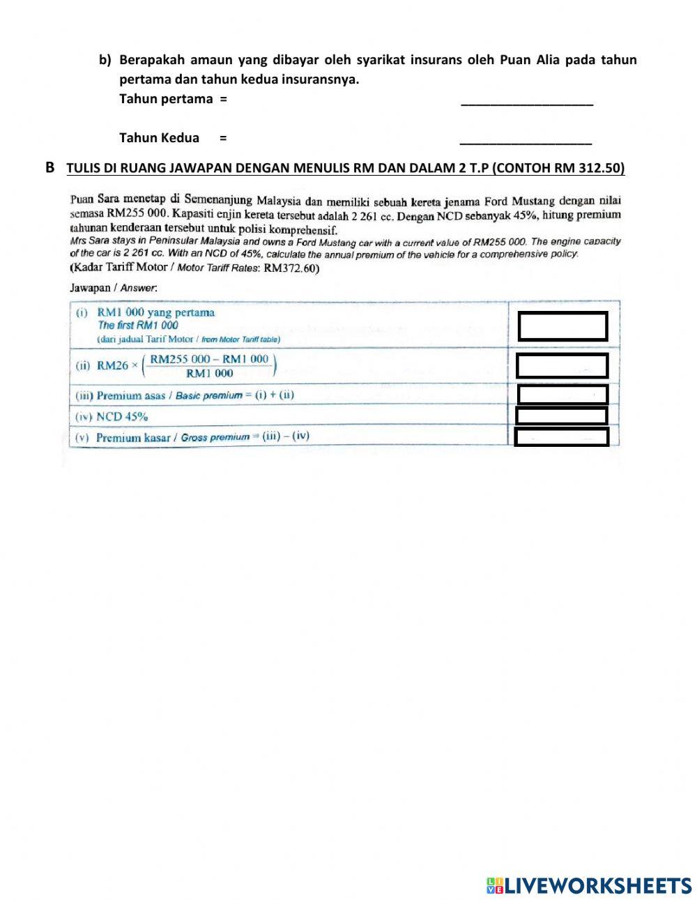 BAB 3 MATEMATIK PENGGUNA(INSURANS) 1465603 | wan