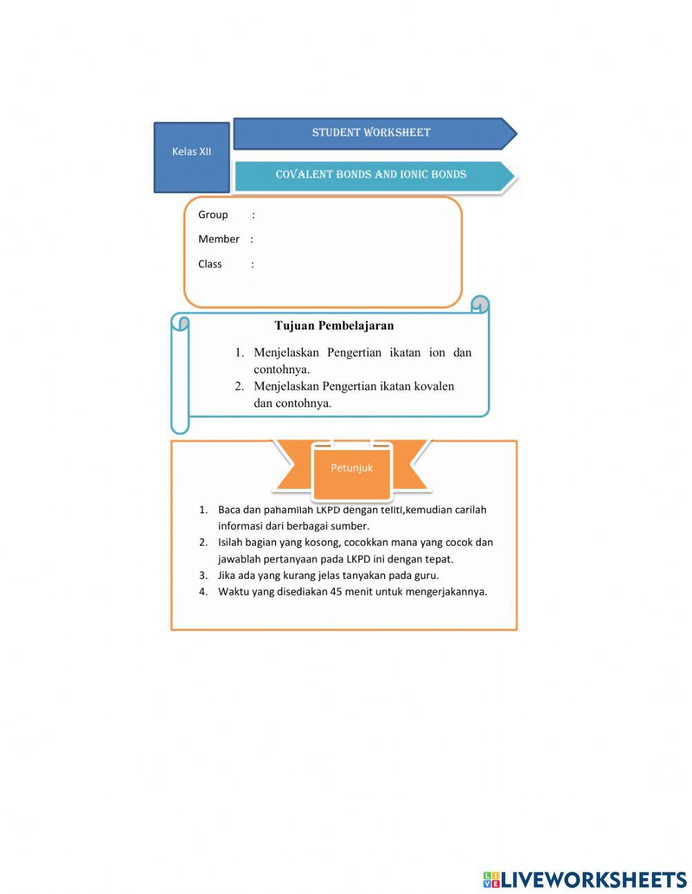 Bond interactive worksheet | Live Worksheets
