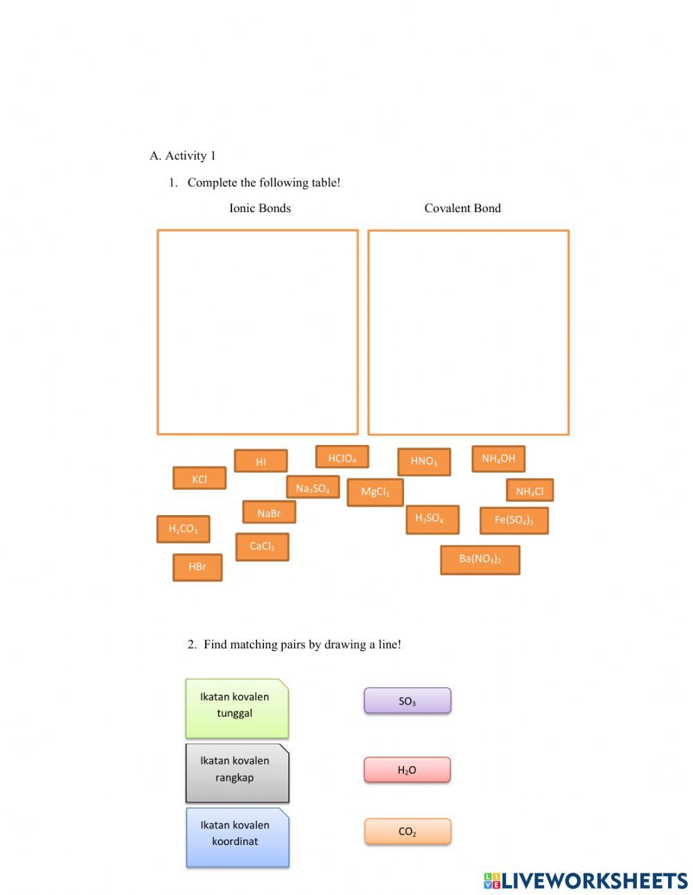 Bond interactive worksheet | Live Worksheets