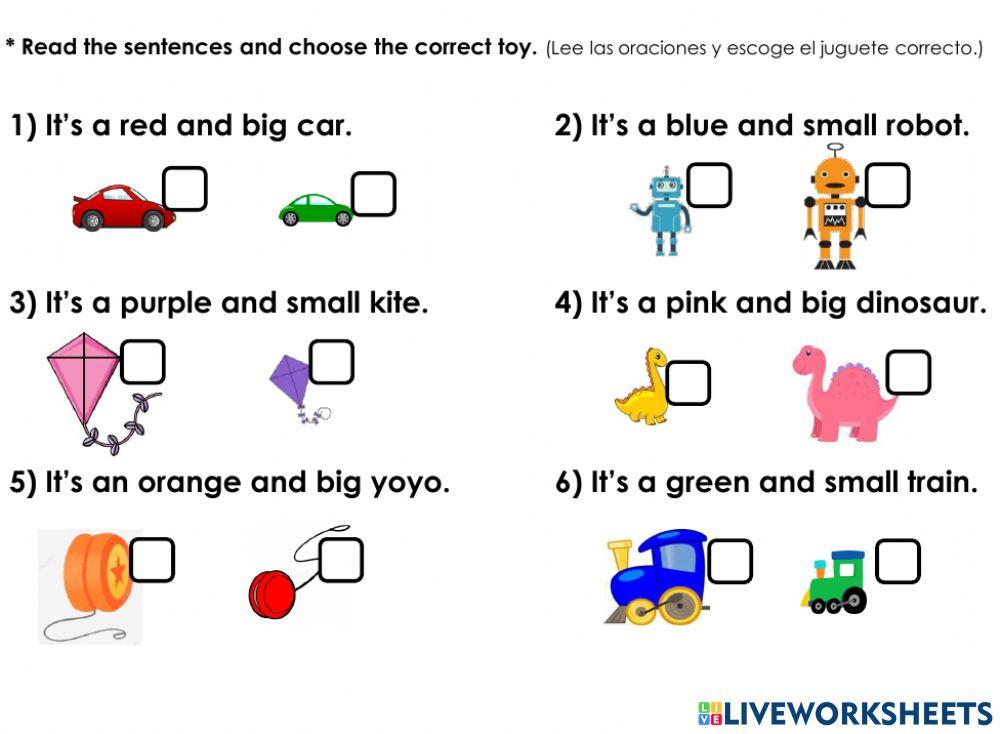 Toy box | Free Interactive Worksheets | 1465409