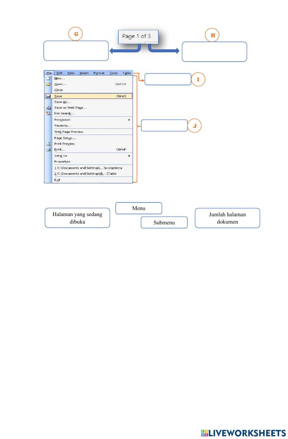PTS Ganjil TIK worksheet | Live Worksheets