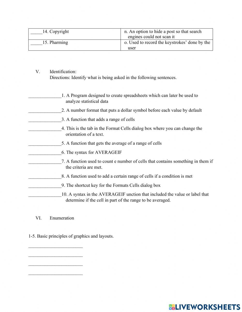 G11 Midterm | Free Interactive Worksheets | 4287183