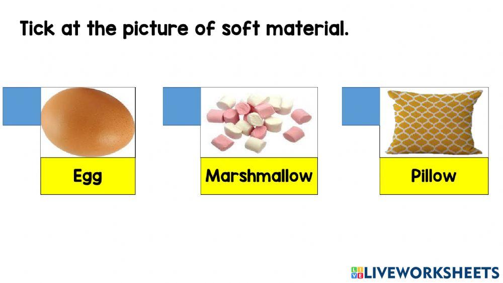 Properties of materials online exercise for preschool | Live Worksheets