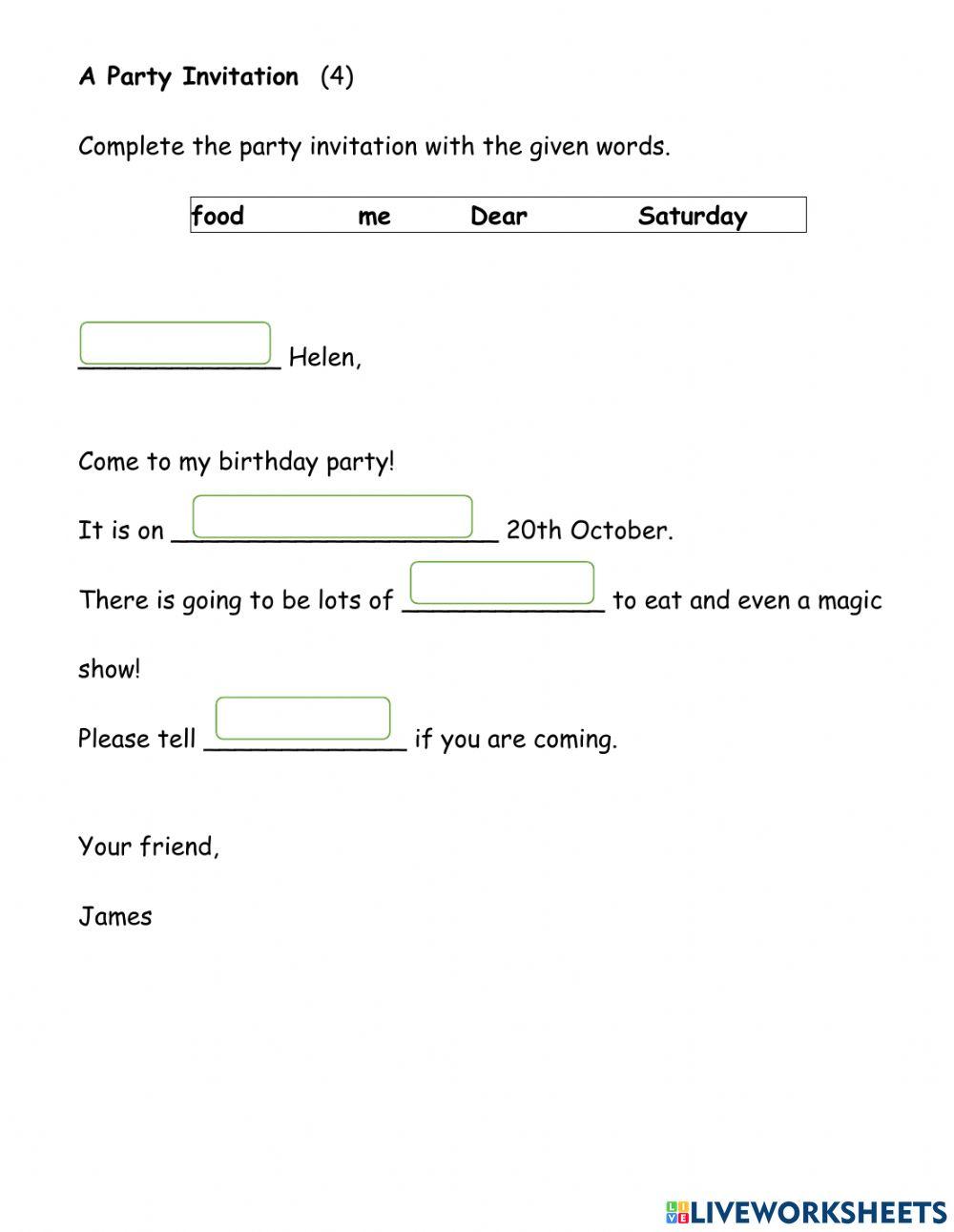 Writing is Exciting worksheet | Live Worksheets