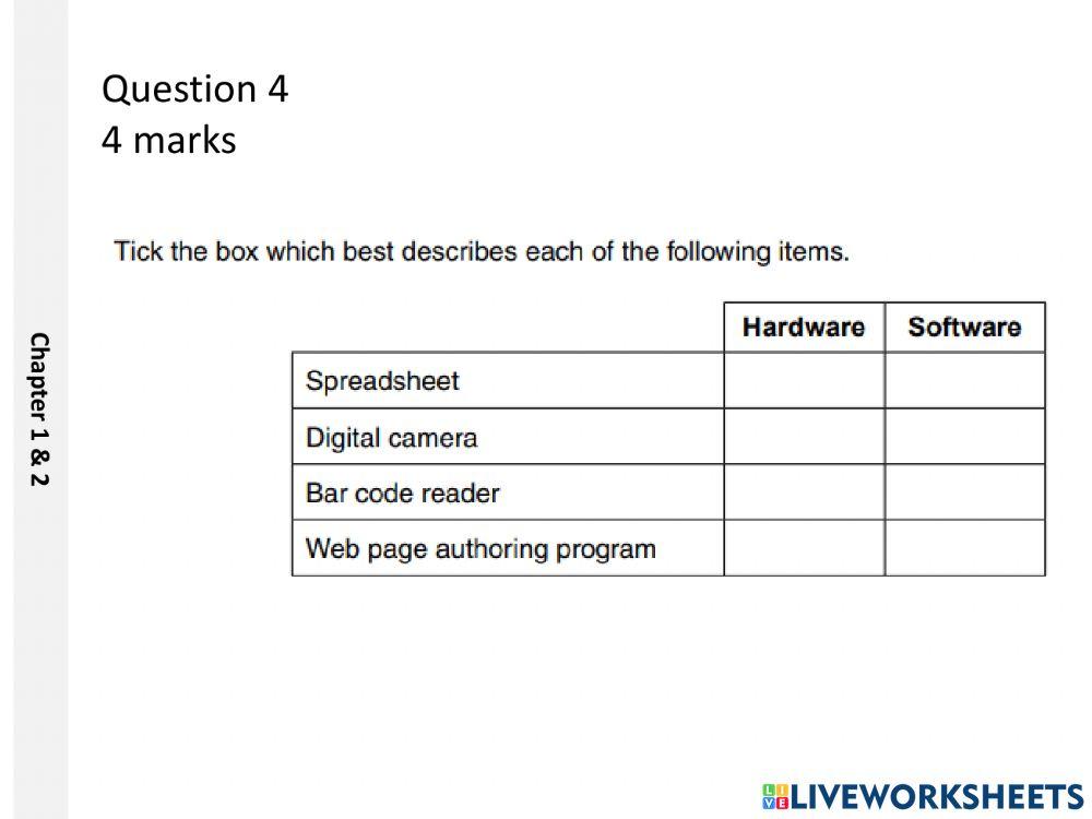 Ict i-0 worksheet | Live Worksheets