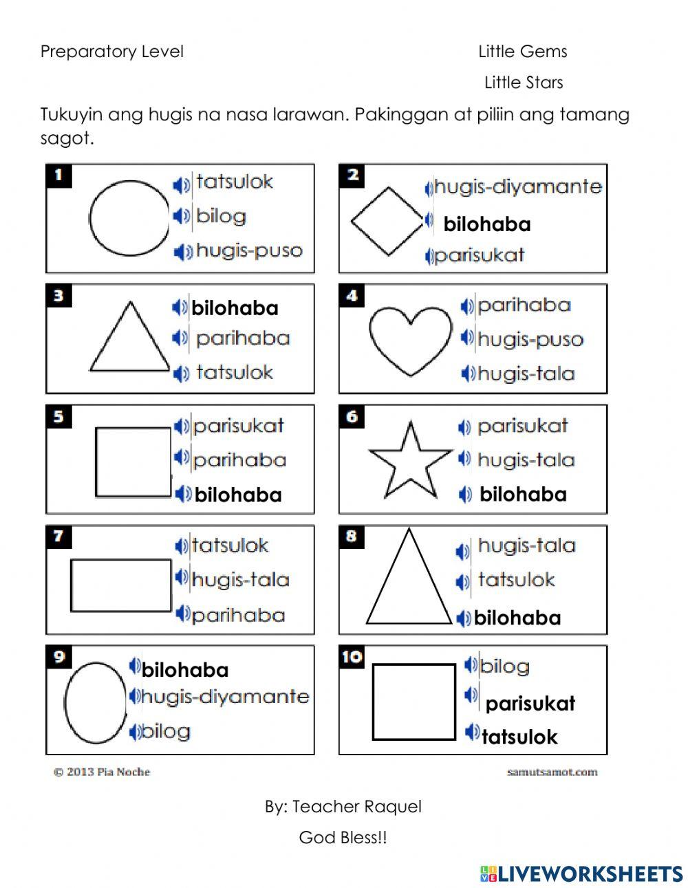 Iba't-ibang Hugis Worksheet Live Worksheets, 40% OFF