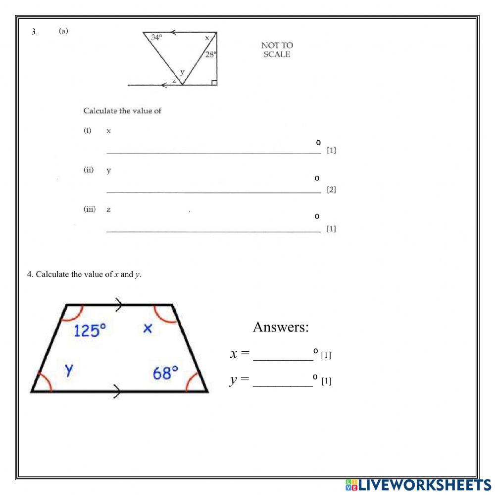 Angle Properties - Triangles, Quadrilaterals, Parallel Lines online ...