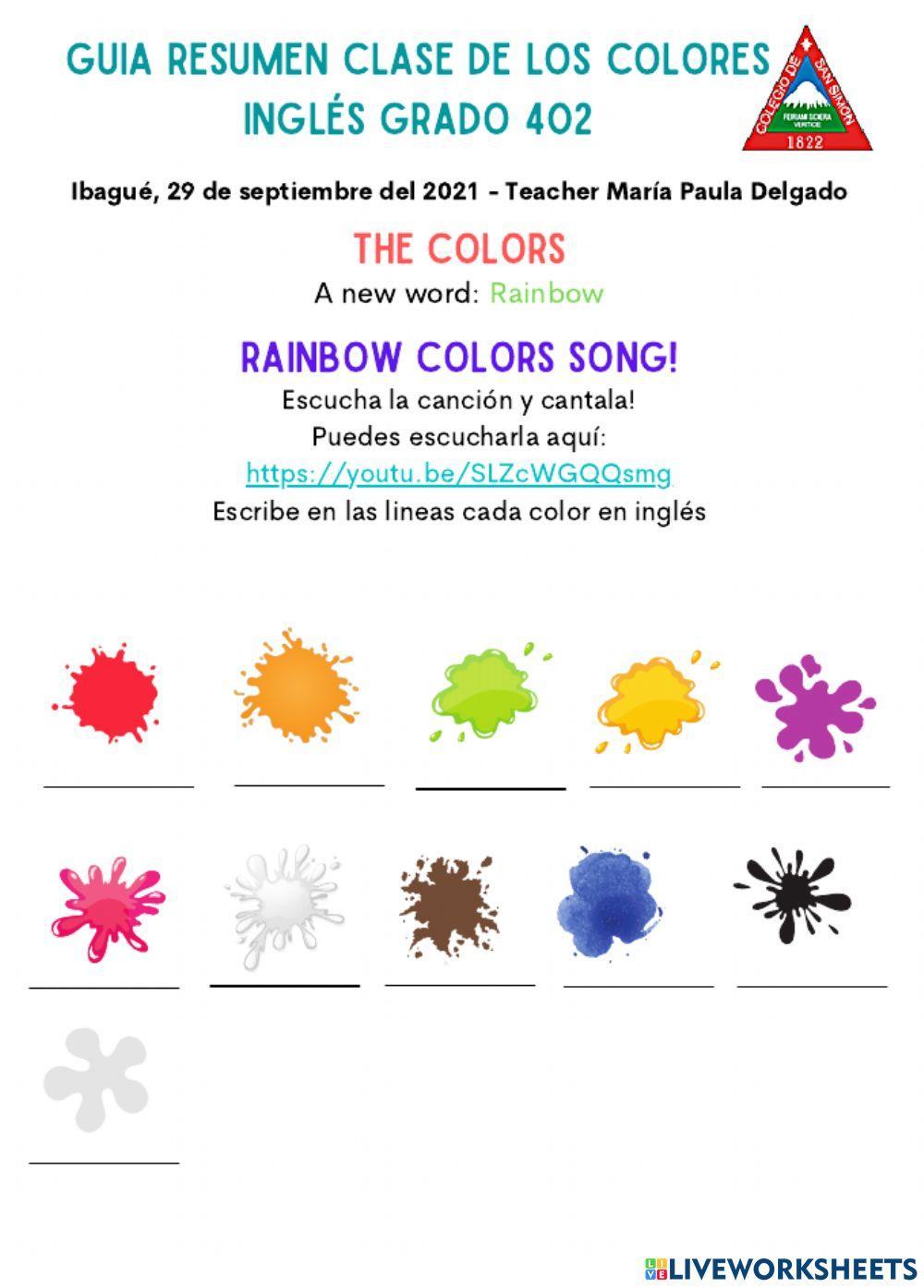 1467565 | The colors 4th grade | mpds99 | LiveWorksheets