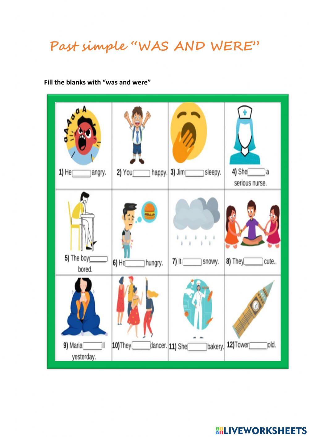 Past simple was… | Free Interactive Worksheets | 1467828