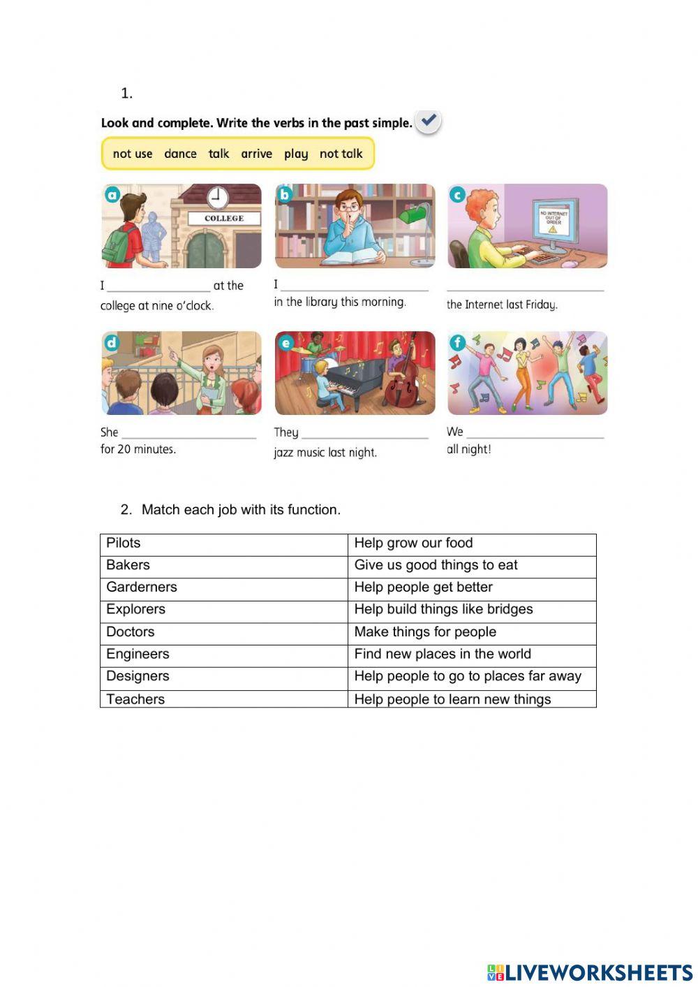 Initial evaluation frequency and past worksheet | Live Worksheets