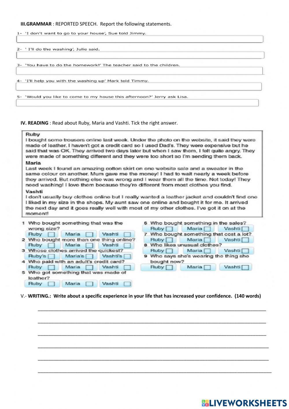 Grammar four skills 1348416 | mirtha17 | Live Worksheets