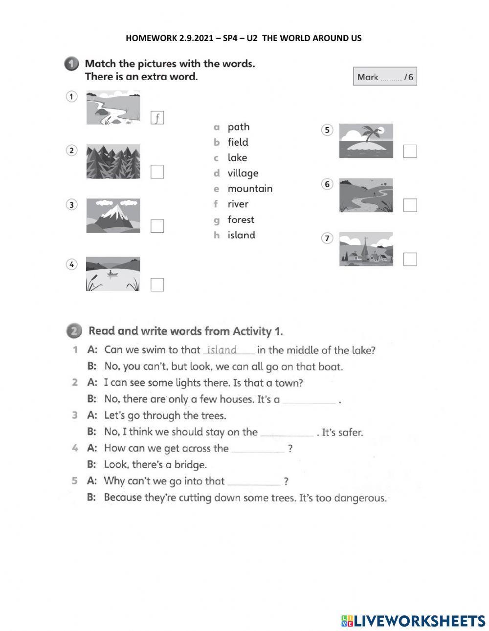 SM4 - The world around us worksheet | Live Worksheets