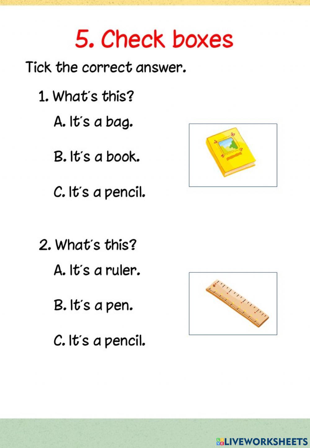 check the correct answer