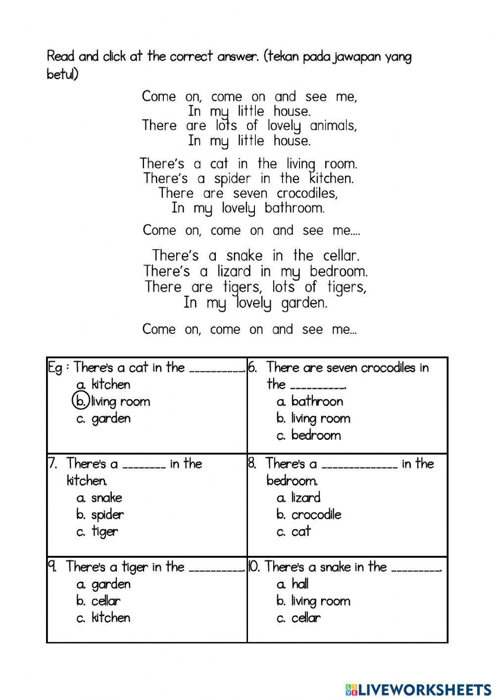 Year 2 assessment september 2021 worksheet | Live Worksheets