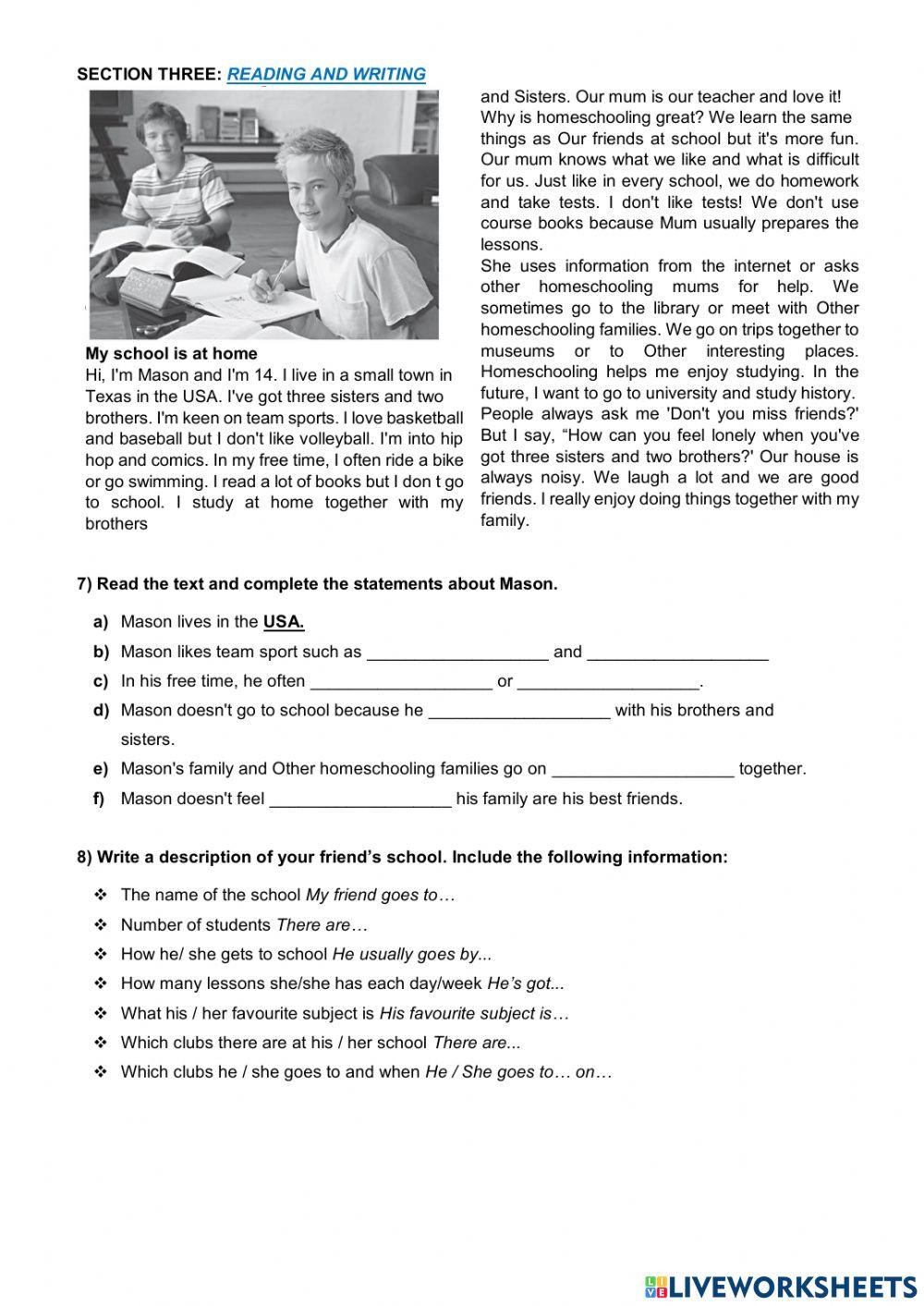 8th lvl 2 (1-2) - 1 online exercise for | Live Worksheets