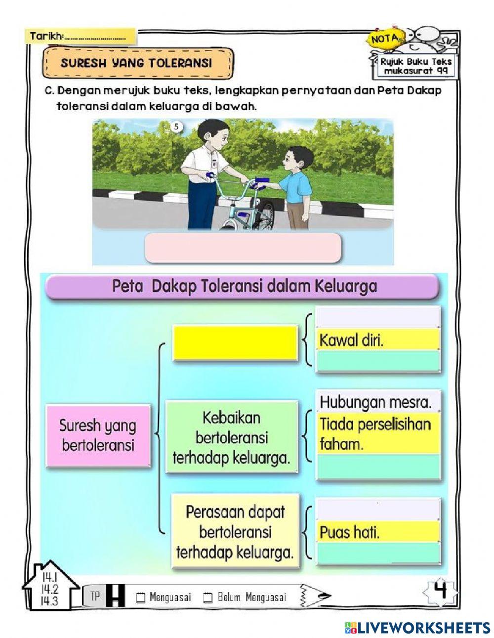 Suresh yang toleransi worksheet | Live Worksheets