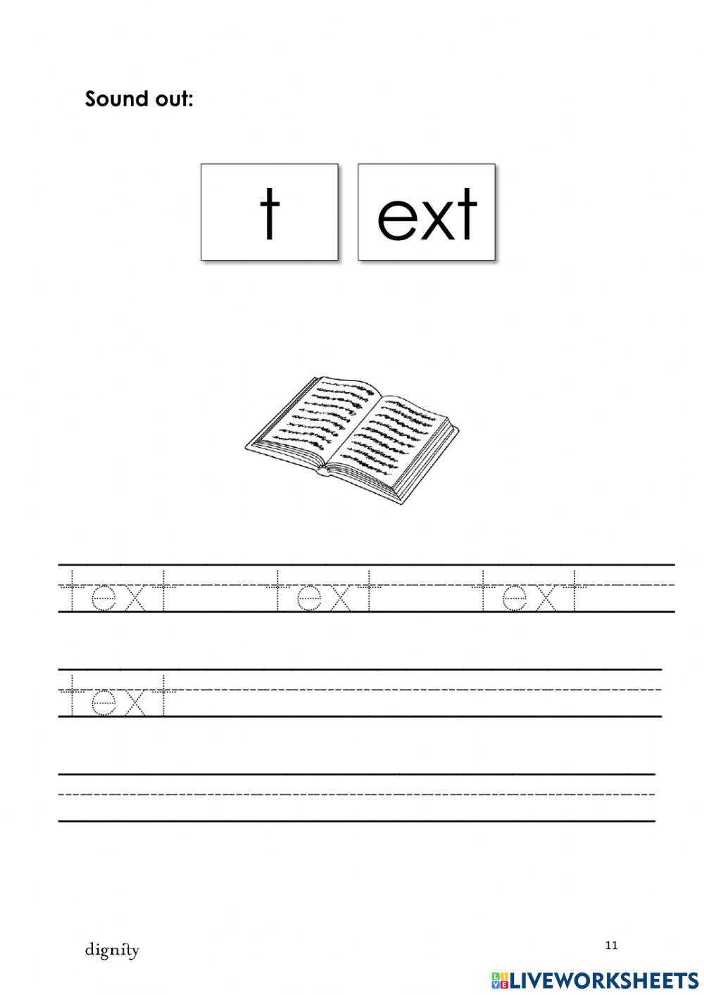 Xt , st , nt worksheet worksheet | Live Worksheets