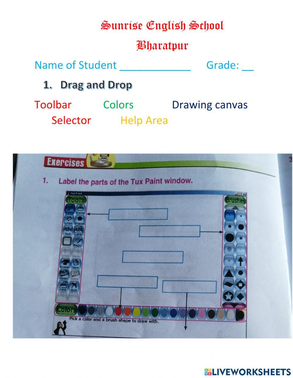 1351505 | Tux Paint | yagya | LiveWorksheets