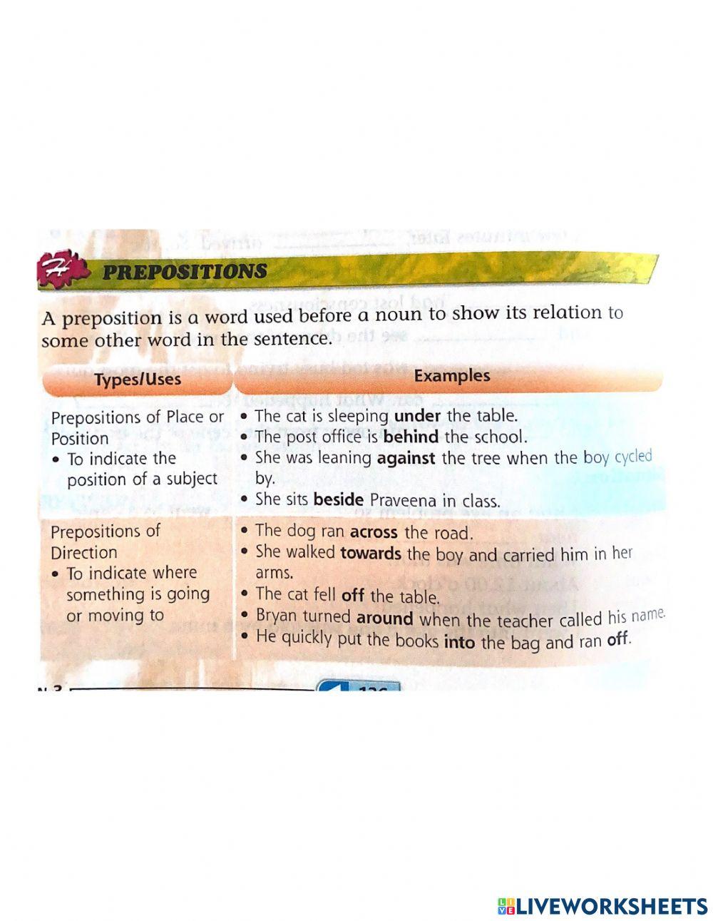 Prepositions 1351710 | CZamira | LiveWorksheets