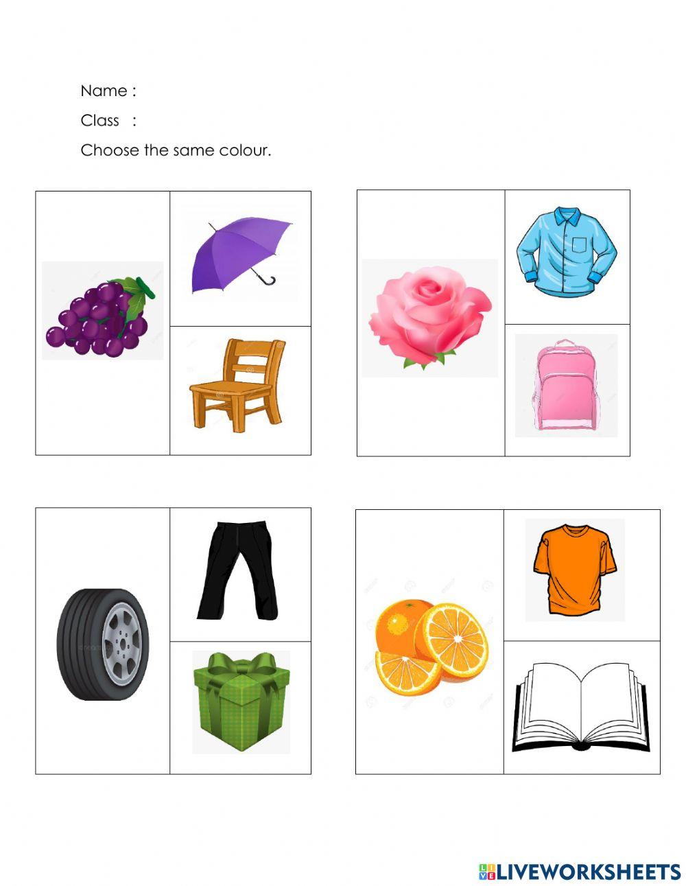 Colour everywhere worksheet | Live Worksheets