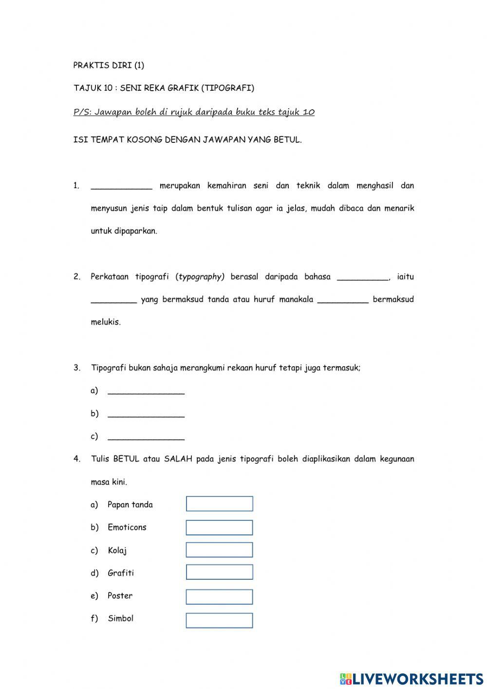 LATIHAN TAJUK 10 : SENI REKA GRAFIK (TIPOGRAFI) PSV TING.3 online ...